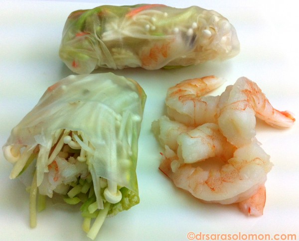 Rice Paper Shrimp Rolls | Dr. Sara Solomon